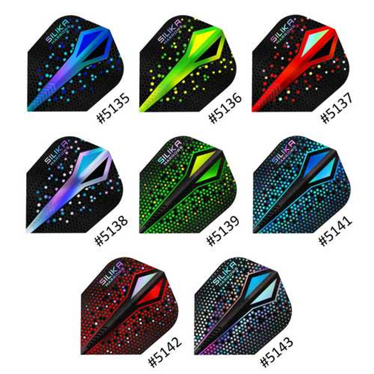 Harrows Silika Colourshift-X Dart Flights - Smurf Darts