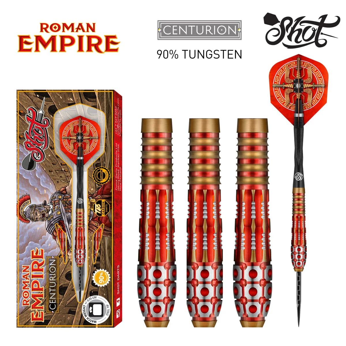 Shot Roman Empire "Centurion" 90% Tungsten - Smurf Darts
