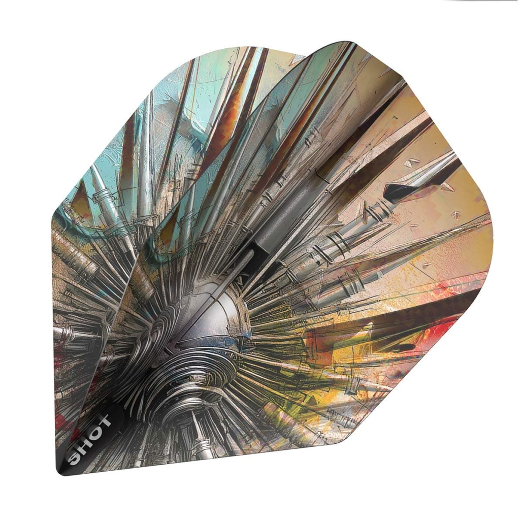 Shot Gnarly Shredda Dart Flight Set-Small Standard - Smurf Darts