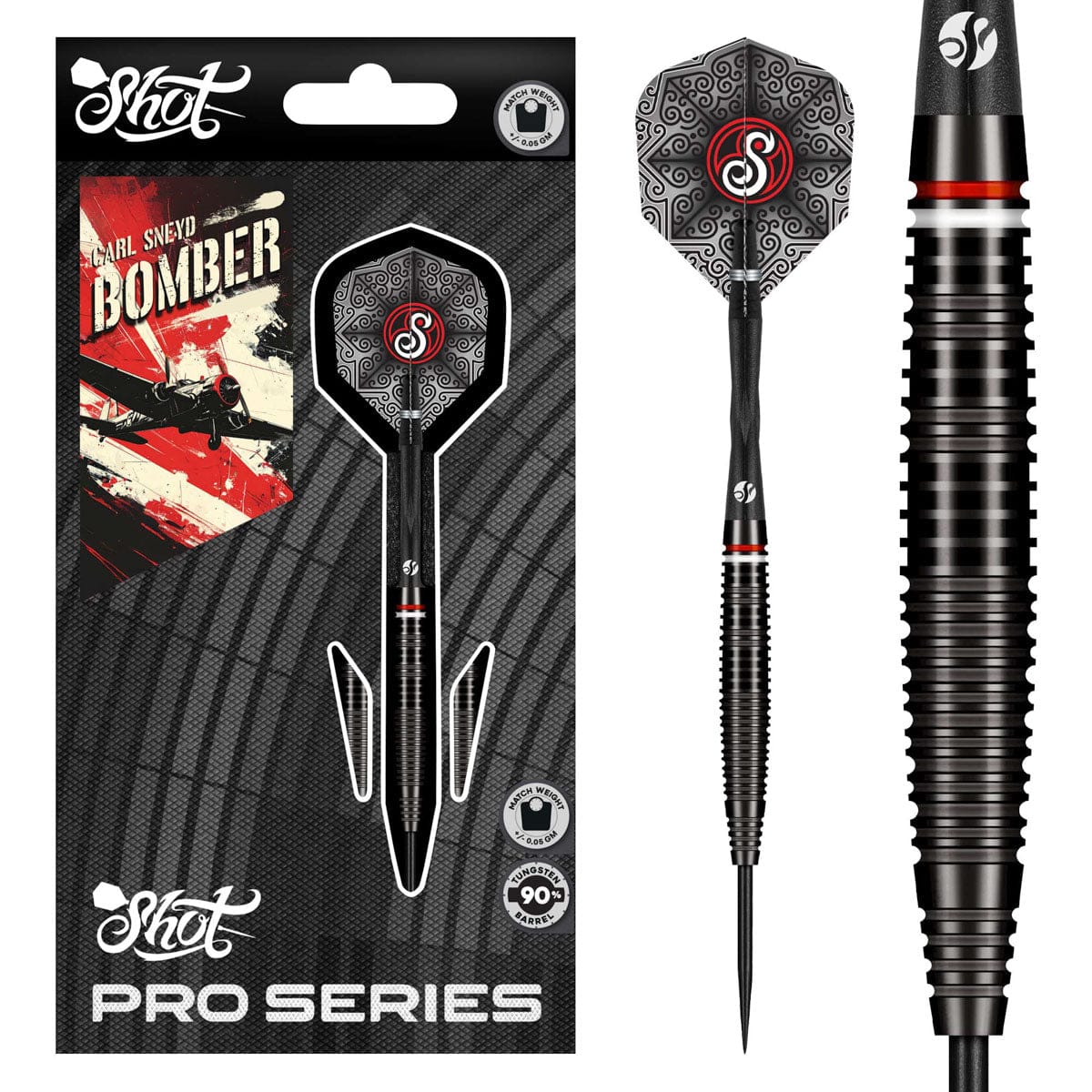 Shot Pro Series Carl Sneyd - 90% Tungsten - Smurf Darts