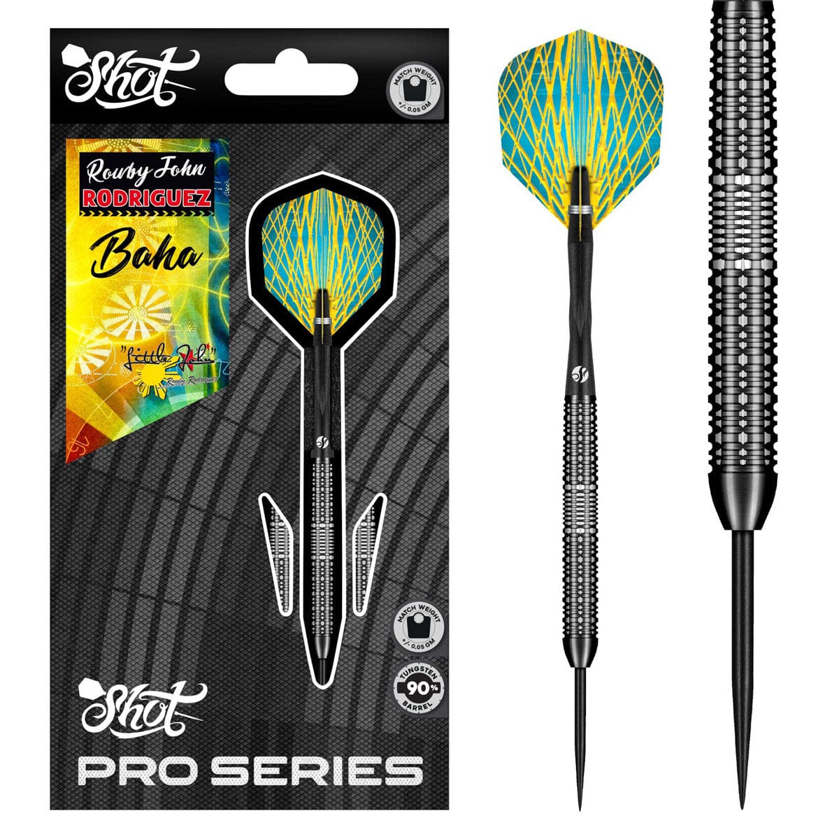 Shot Pro Series Rowby John Rodriguez - 90% Tungsten V2 - Smurf Darts