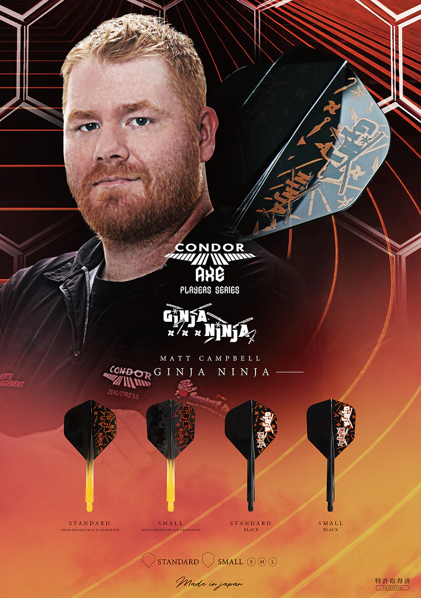 Condor Axe - "Ginja Ninja" Matt Campbell - Standard Flight - Smurf Darts